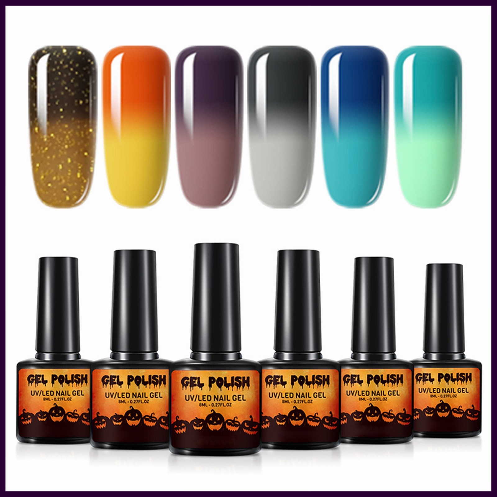 Color Changing Gel Nail Polish 30 Colors Temperature Regulating Summer ...